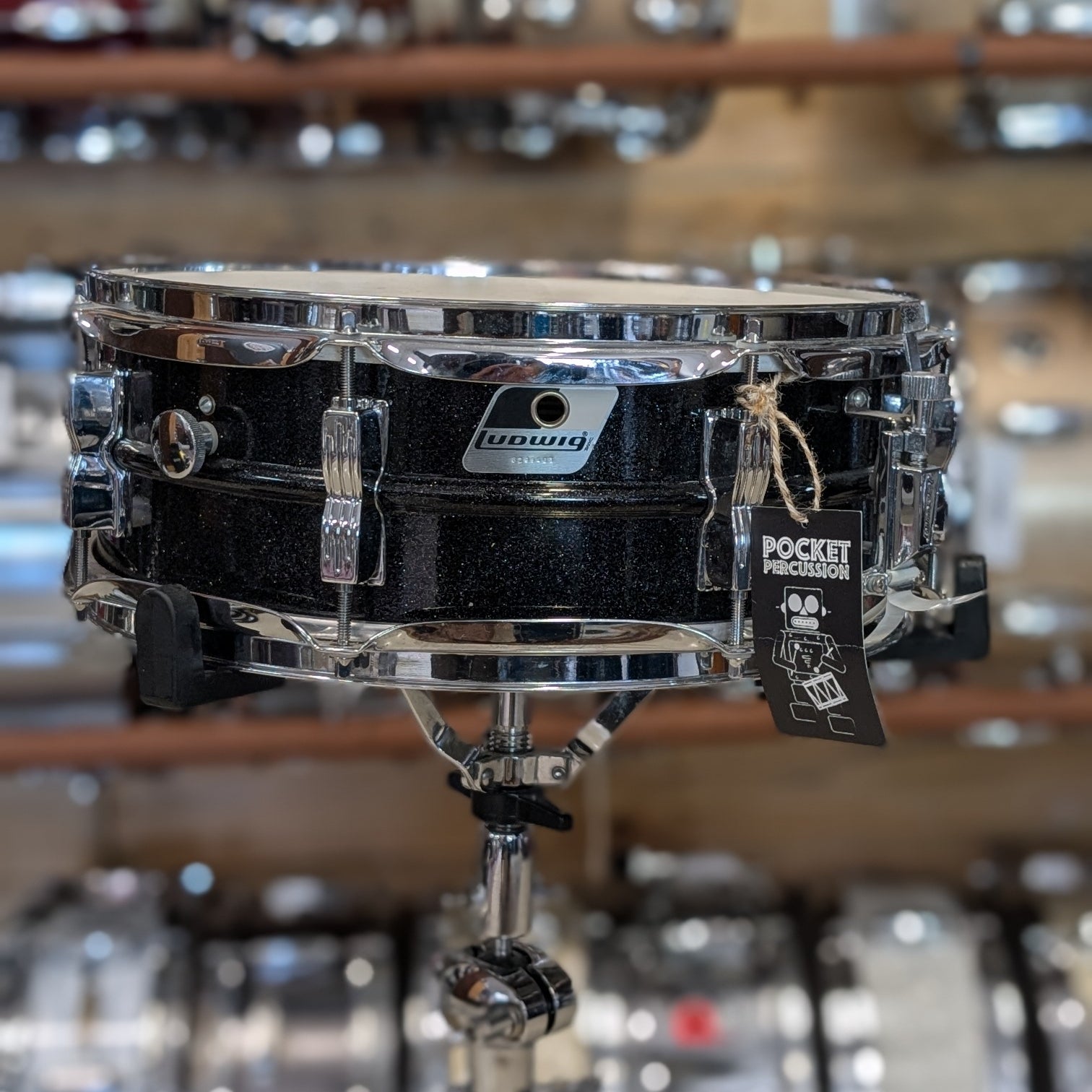 Ludwig Black Galaxy Acrolite 14x5 Snare | Pocket Percussion