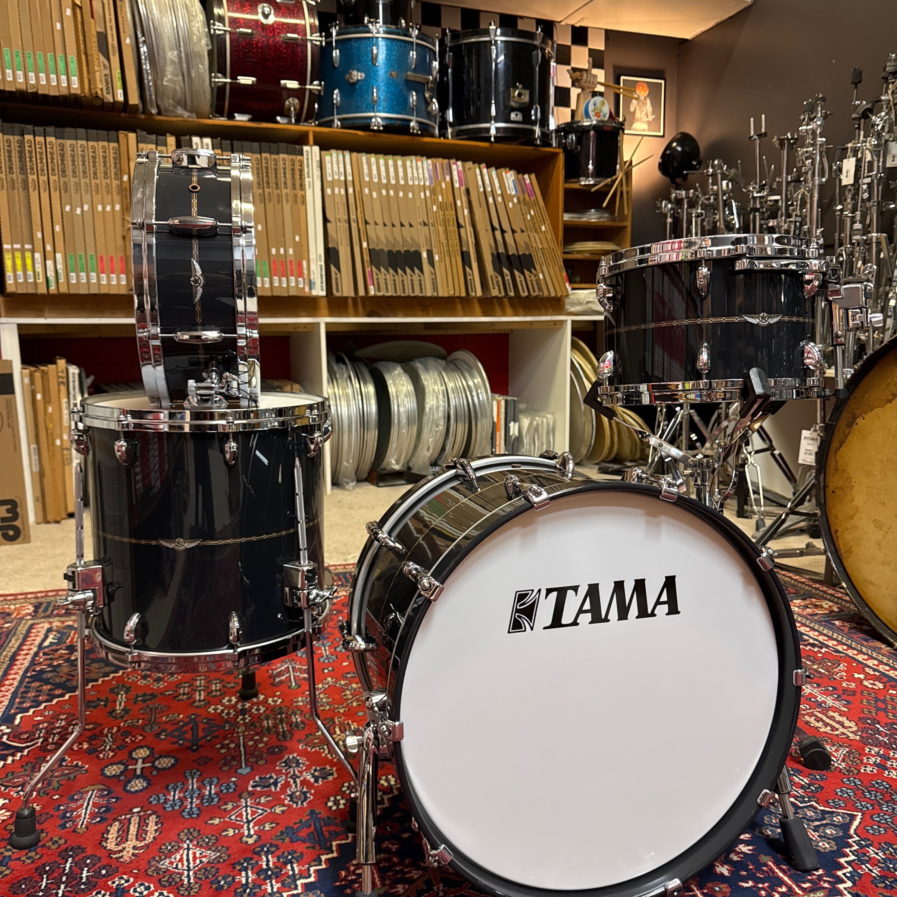 Tama STAR Maple 12/14/20" Drum Set + 14x5.5" Matching Snare Drum in Smoky Black | Pocket Percussion