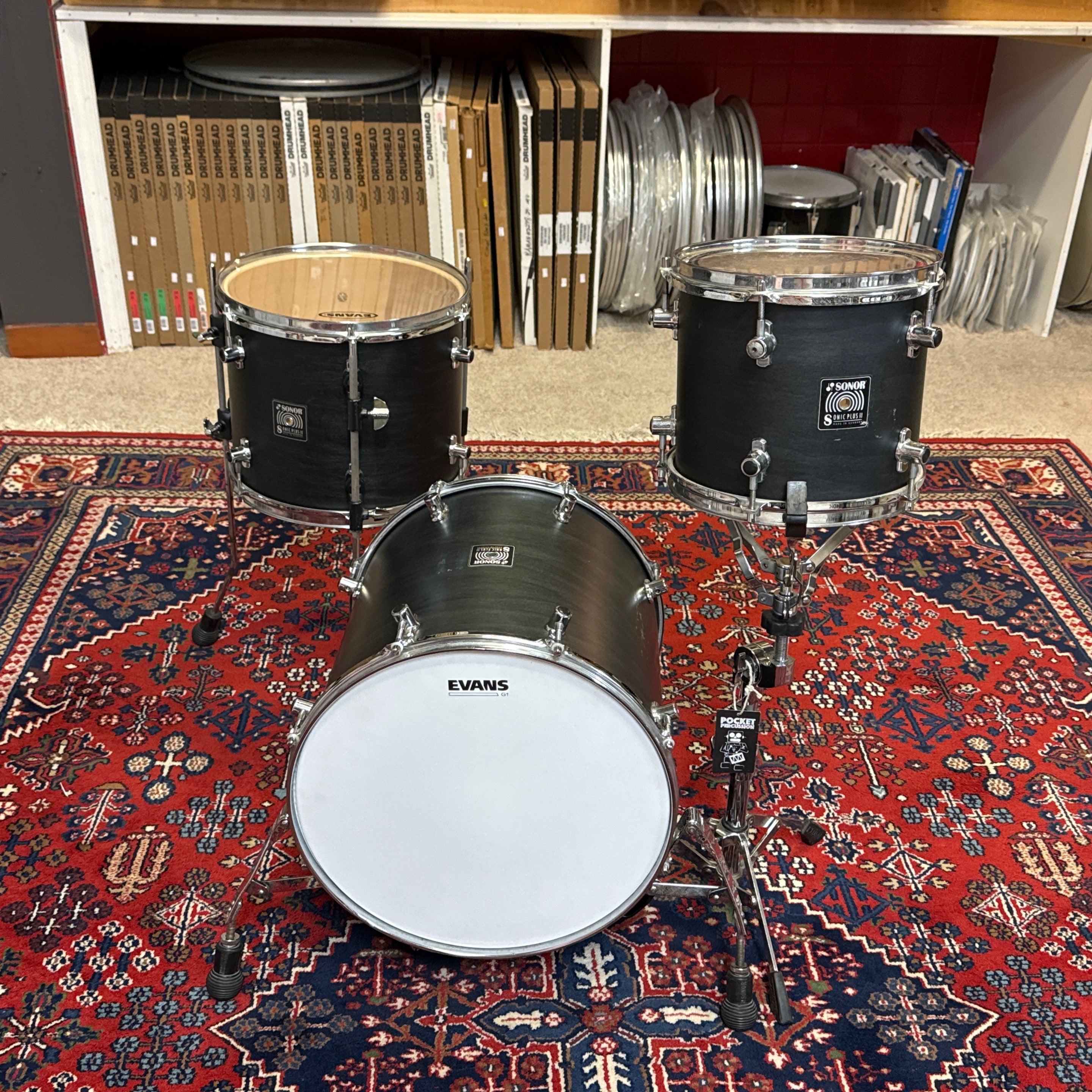 Sonor Sonic Plus II 10/13/16 Black Stain Drum Set | Pocket Percussion