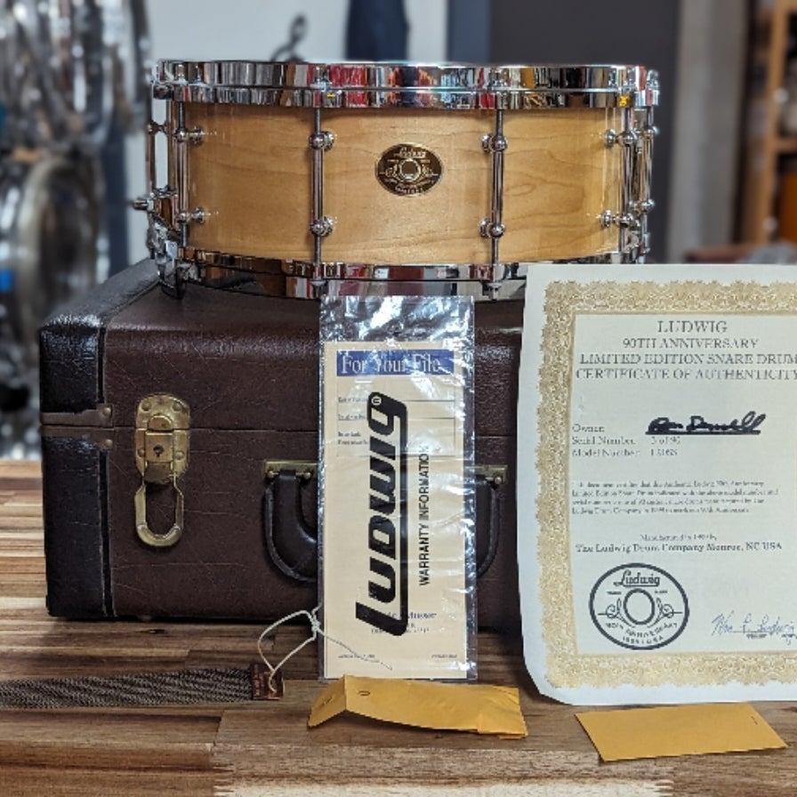 Ludwig 90th Anniversary Solid Shell 14x5” Snare Drum | Pocket Percussion