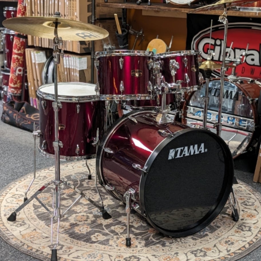 Tama Imperialstar (Red) Complete Drum Set w/Hardware + Meinl HCS Cymbal ...