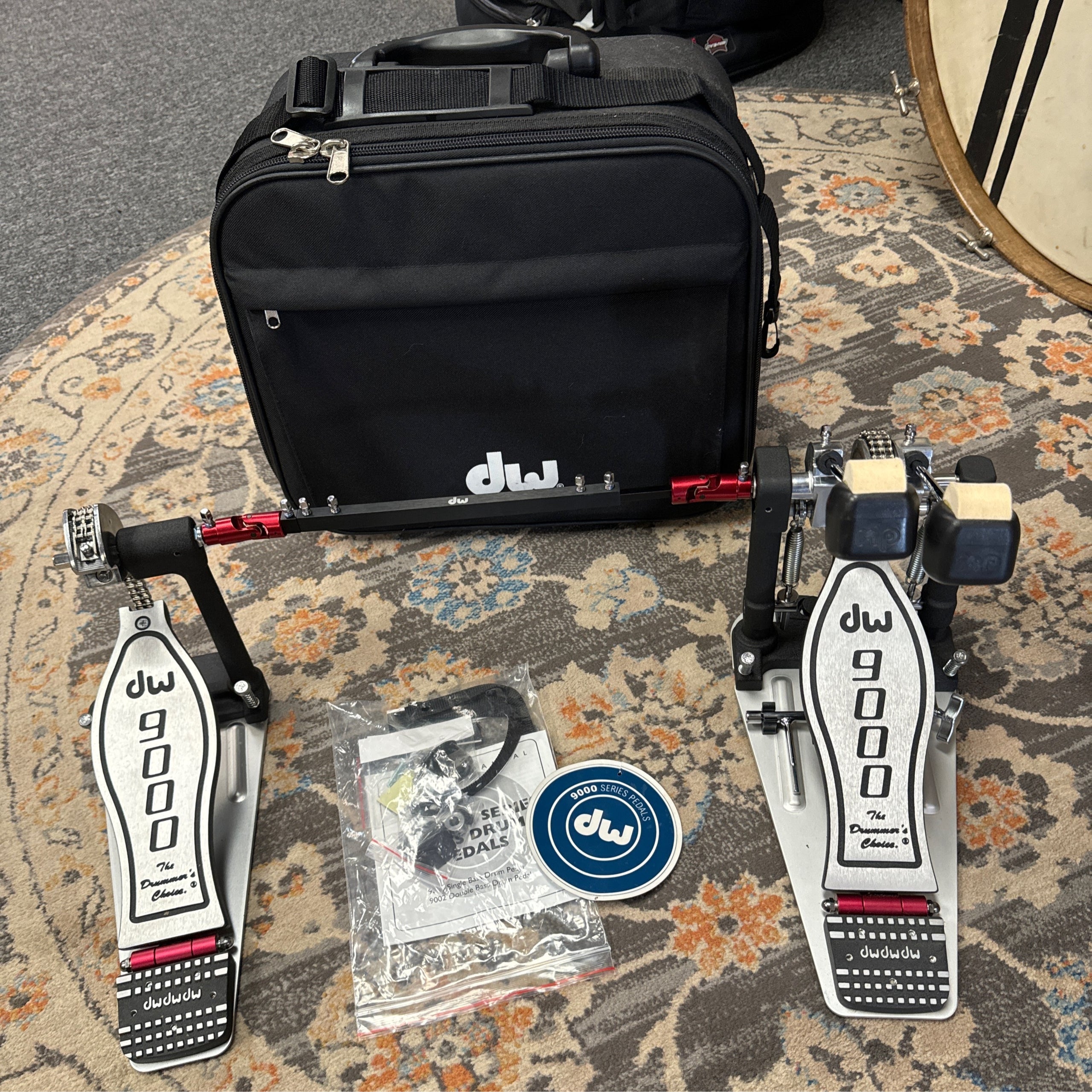 DW 9000 Double Bass Drum Pedal w/Case | Pocket Percussion