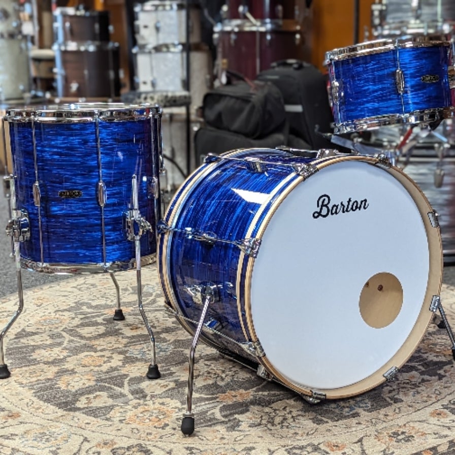 Barton Studio Birch Dark Blue Ripple 12/14/20 Drum Set (New) | Pocket ...